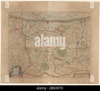 Map of the Western part of Flanders, Anonymous, 1720 - 1775 print Map ...