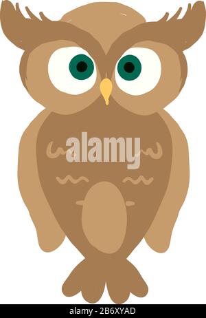 An illustration of a beautiful owl isolated on a white background Stock ...