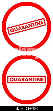 Warning Quarantine Infectious Virus Area Sign Isolate On White ...
