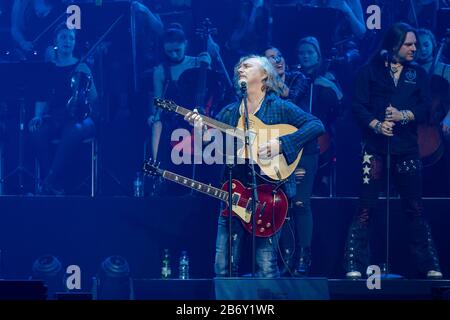 10.03.2020, Luke Morley from the hard rock band Thunder live on stage ...