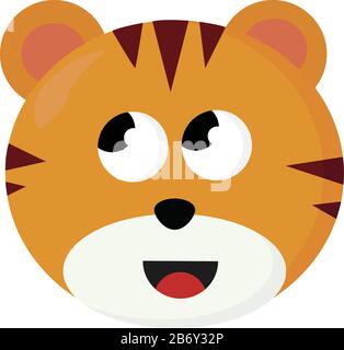 A cartoon illustration of a tiger smiling Stock Vector Image & Art - Alamy
