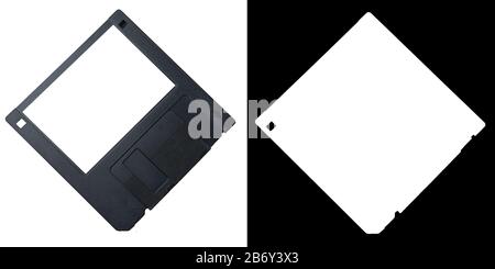 A black floppy disk on transparent picture background Stock Photo - Alamy