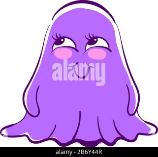 Cartoon monster face. Vector Halloween green sad monster crying Stock ...