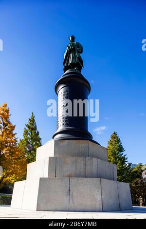 Statue of Omura Masujiro, Vice Minister of War in Yasukuni-jinja Shrine ...