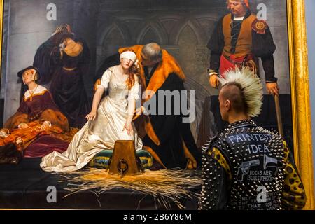 Painting titled "The Execution of Lady Jane Grey" by Paul Delaroche ...