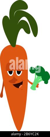 Carrot isolated autumn vegetable sketch. Vector vegetarian dieting food ...