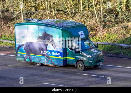 LLoyds Bank mobile banking van; 2018 green IVECO Daily 2998cc diesel ...