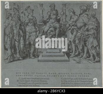 Keizer Karel V omgeven door zijn overwonnen tegenstanders Overwinningen ...