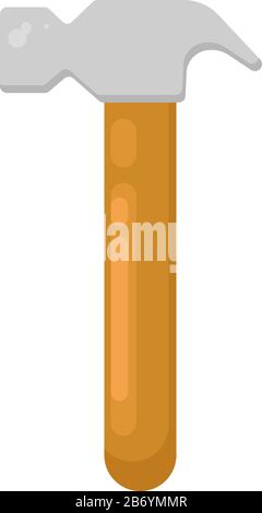 Wooden mallet, illustration, vector on a white background Stock Vector ...