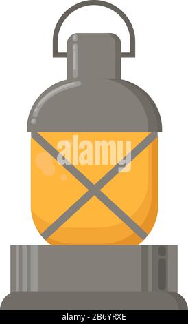 ancient kerosene lamp cartoon vector illustration Stock Vector Image ...