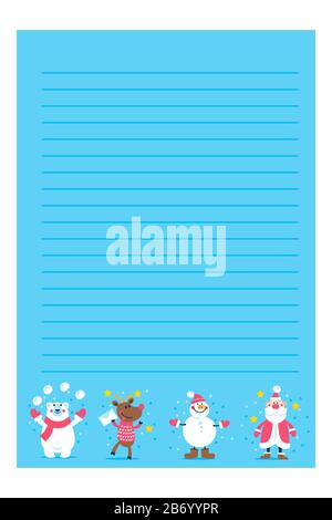 Christmas greeting card notes with Santa talking bubble speech on red ...