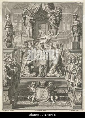 Queen Maria II Stuart on her deathbed, 1695; The death and corporation ...
