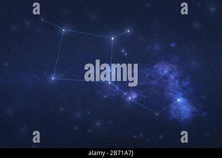 Pegasus star constellation, Night sky, Cluster of stars, Deep space ...