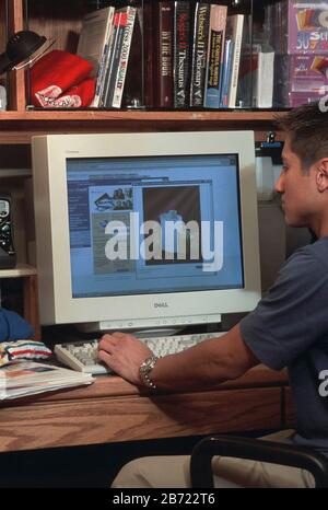 Young hispanic man ecommerce business worker stressed working at office ...