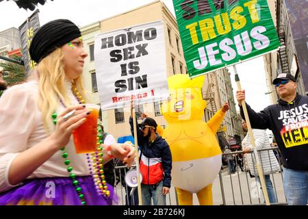 President Donald Trump dances as he walks off stage during a campaign ...