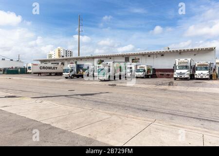 Loading dock area and trucks, Miami, Florida, USA Stock Photo - Alamy