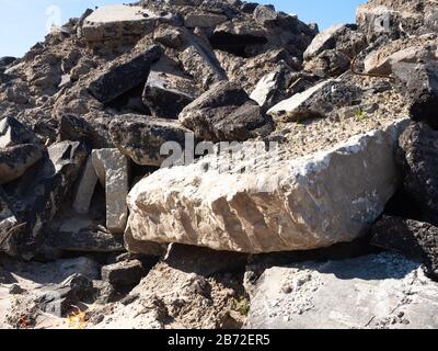 Huge Sections of Asphalt and Concrete Roadbed, Pavement, Parking Lot ...