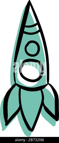rocket; doodle; icon; illustration; vector; spaceship; sketch; ship ...