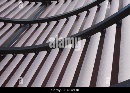 building interior with groove and curve structure Stock Photo - Alamy
