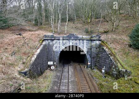 Entrance to Totley railway Tunnel at Grindleford in Derbyshire England ...