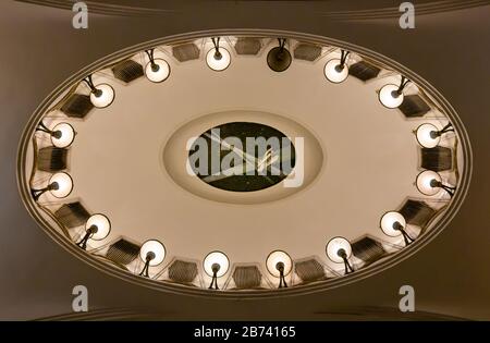 Mayakovskaya Metro station oval Art Deco style ceiling artwork ...