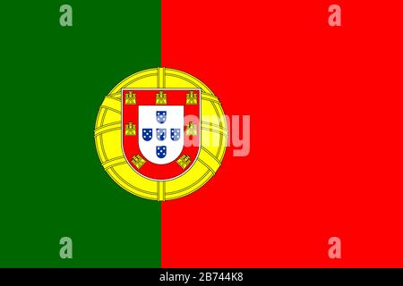 The Portuguese flag Stock Photo - Alamy