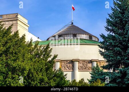 The Polish Parliament, Warsaw, Poland Stock Photo - Alamy