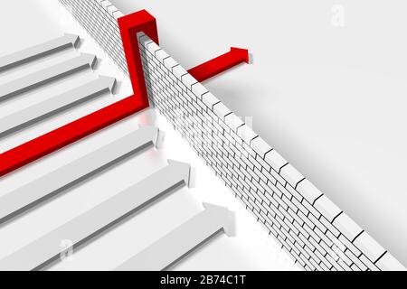3D obstacle concept Stock Photo - Alamy