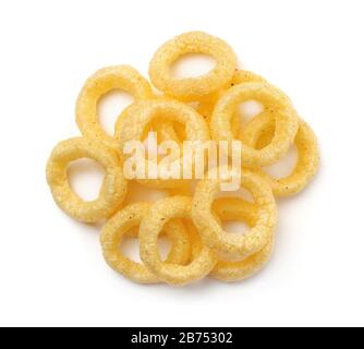 Golden fried breaded onion rings snack Stock Photo - Alamy