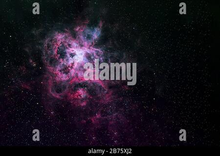 Beautiful pink space nebula. Elements of this image furnished by NASA ...