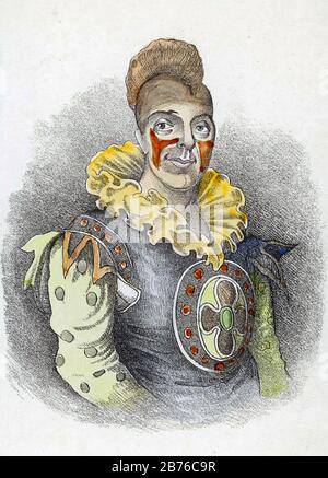 JOSEPH GRIMALDI 1778 - 1837 As a clown in the pantomime of Mother Goose ...