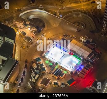 Christmas market at the Schauspielhaus, Duesseldorf, North Rhine ...