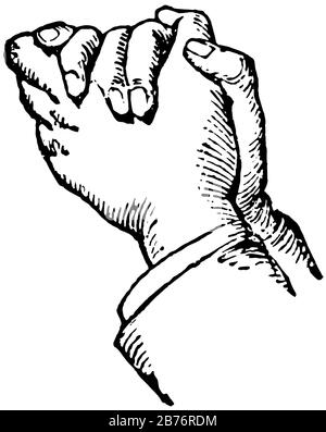 This picture represents the hands position in violent repulsion vintage ...