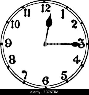 A typical representation of a round-shaped wall clock that displays it ...