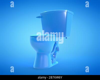 Toilet, computer illustration Stock Photo - Alamy