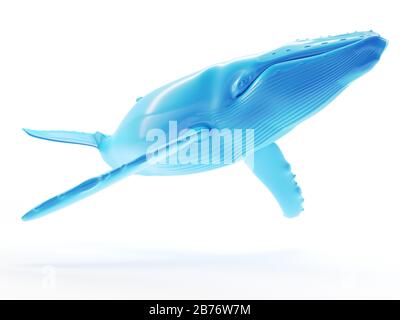 Humpback whale, computer illustration Stock Photo - Alamy