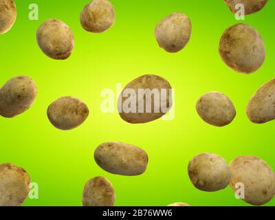 Potatoes, computer illustration Stock Photo - Alamy