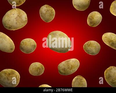Potatoes, computer illustration Stock Photo - Alamy