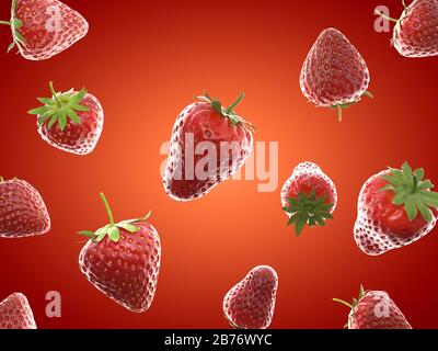 Strawberry, computer illustration Stock Photo - Alamy