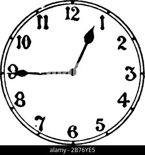 A typical representation of a round-shaped wall clock that displays it ...