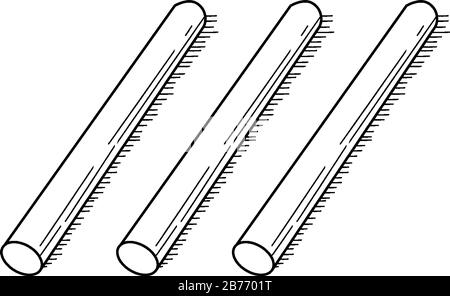 A typical representation of 2 sticks that can be used when teaching ...