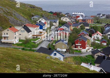 Honningsvag Town,Mageroya Island, Finnmark County, Norway Stock Photo ...