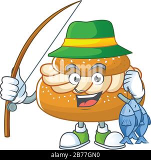 Funny semla cartoon design style with wink eye face Stock Vector Image ...