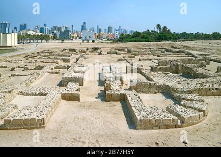 Old and new: the ruins of Bahrain Fort, dating back to 2300 BCE ...
