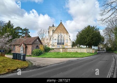 England Cambridgeshire Grantchester church Stock Photo - Alamy