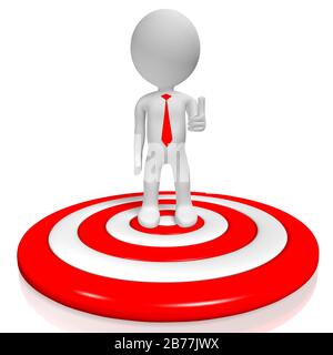 3D thumbs up business concept Stock Photo - Alamy