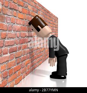 Banging head against the wall Stock Photo - Alamy