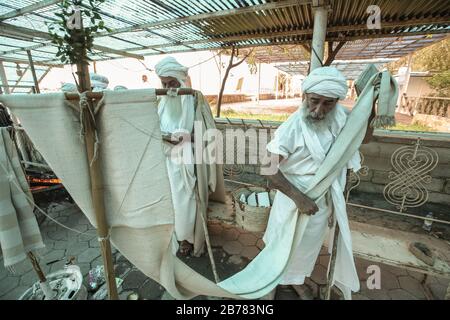 Baghdad, Iraq. 14th Mar, 2020. An Iraqi Mandaean, also known as Sabeans ...