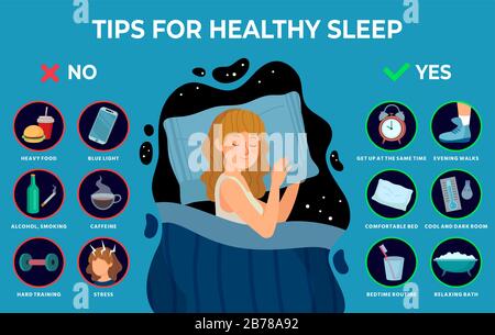Healthy sleep infographic set with sleep tips symbols isometric vector ...