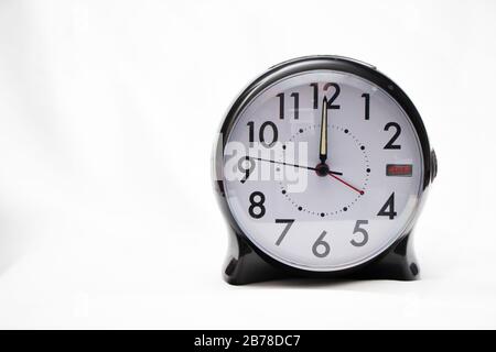 Clock Face Midnight Noon 12 OClock Stock Photo - Alamy